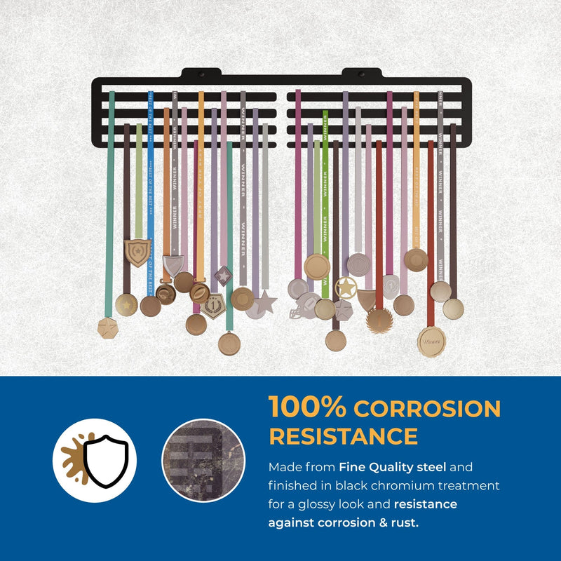 GLORY MEDAL HANGERS | Plain Display Medal Holder - Holds Up to 45 Meda